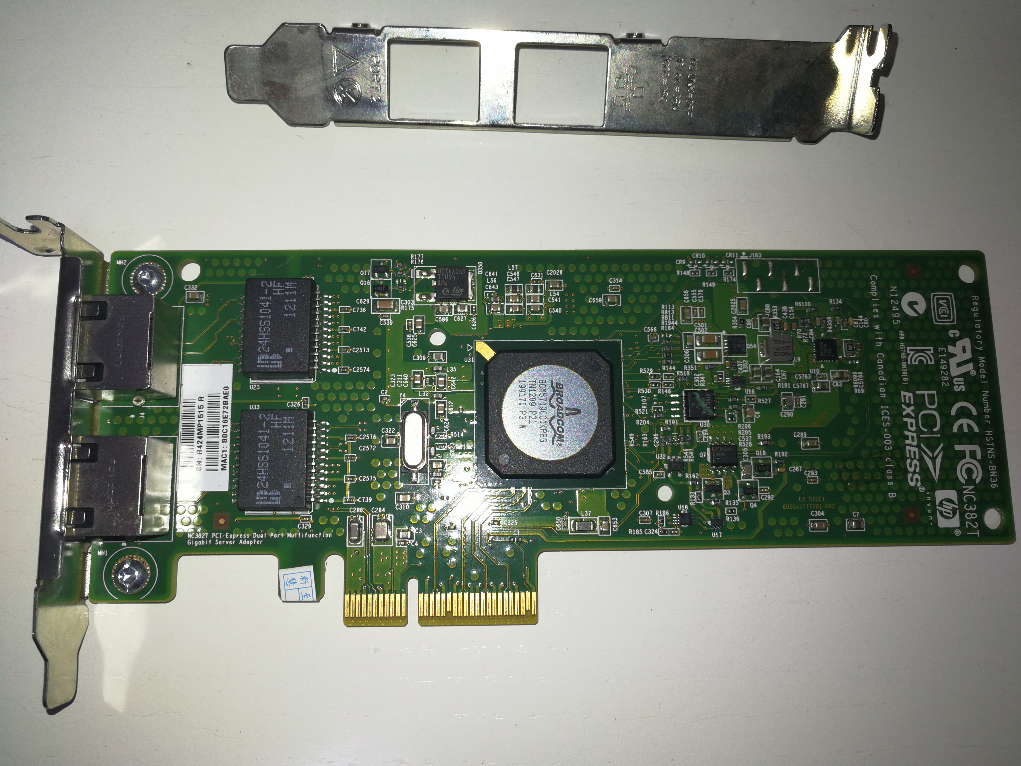 HP NC382T(BCM5709C) Dual port lan卡/LSI 9212-4i HBA卡 24/6 end - 交易完結 ...