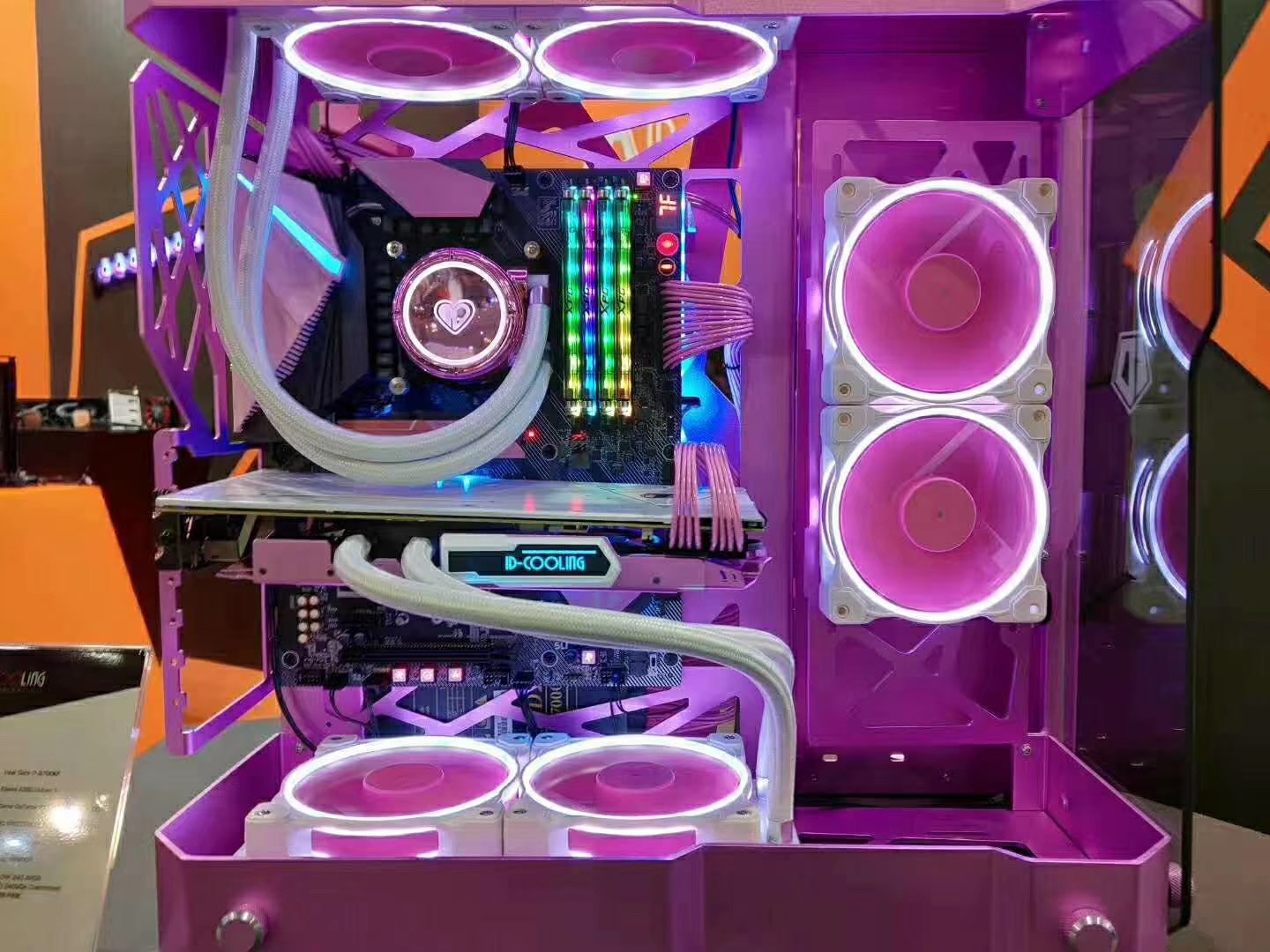 Liquid CPU Cooler Pink 240mm RGB Addressable All-In-One Water Cooling ...