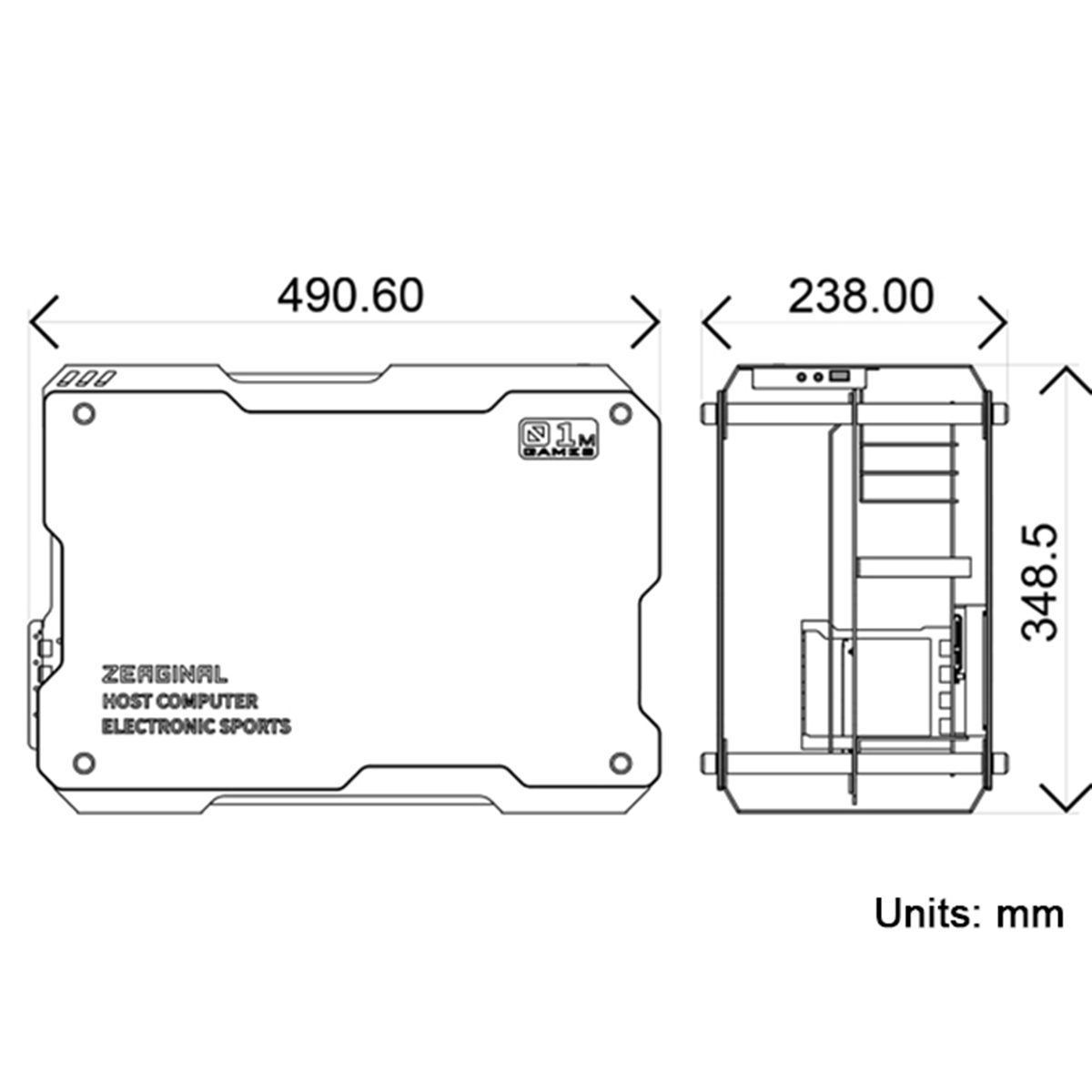 Aluminum Alloy Frame Tempered Glass Mini Computer Case Gaming ATX Matx ...
