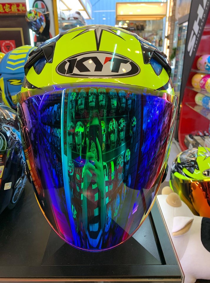 瀧澤部品 KYT DJ VO 適用 多層膜電鍍鏡片 副廠 電鍍片 藍綠色 鏡片 配件 備品 遮陽 抗UV 通勤 機車重機 | Yahoo奇摩拍賣