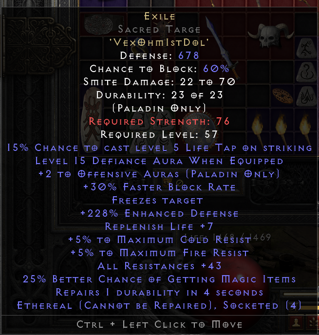 Ft Dream Helm&shield / Eth Exile Shield - Topic - d2jsp