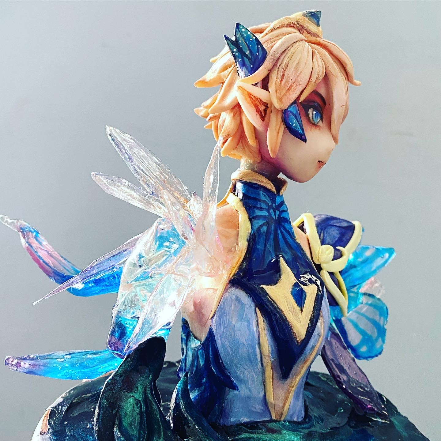 Faerie court Fiora clay figure (Art by me) : r/leagueoflegends